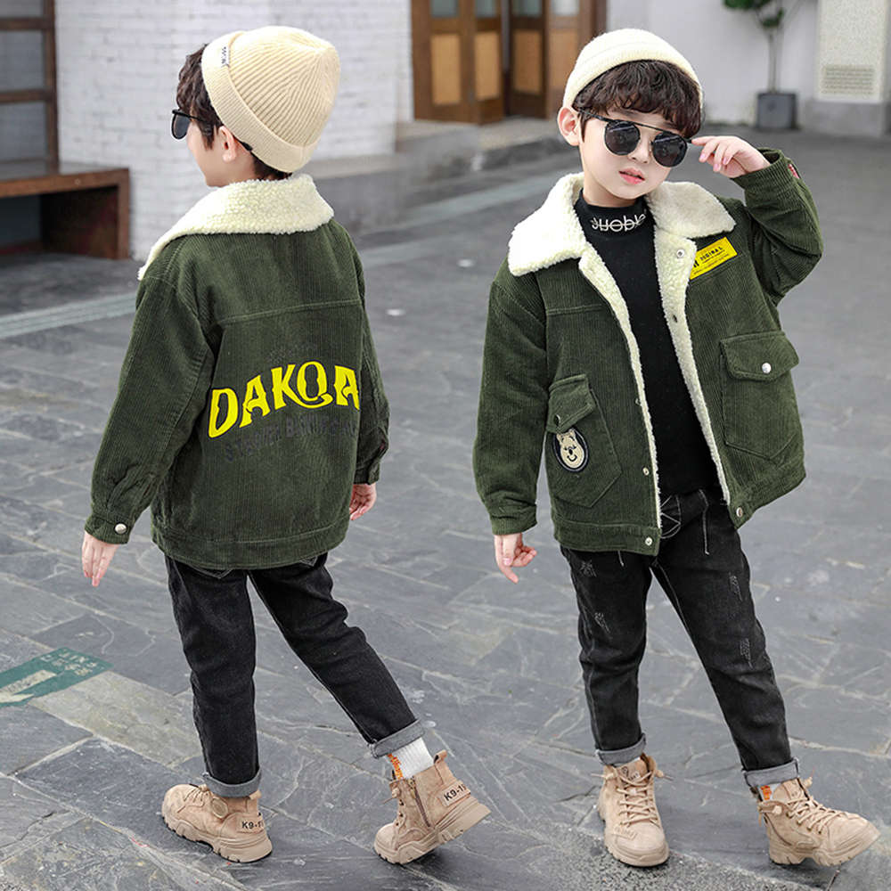 Shop Online Boys Green Text Print Full-Sleeve Fleece Jacket at ₹1799