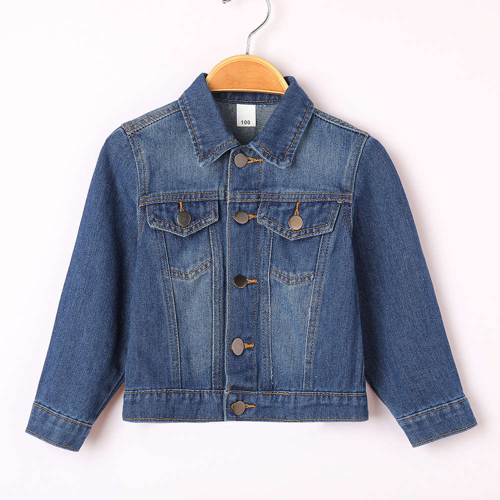 Shop Online Girls Navy Full Sleeve Denim Jacket At ₹1549