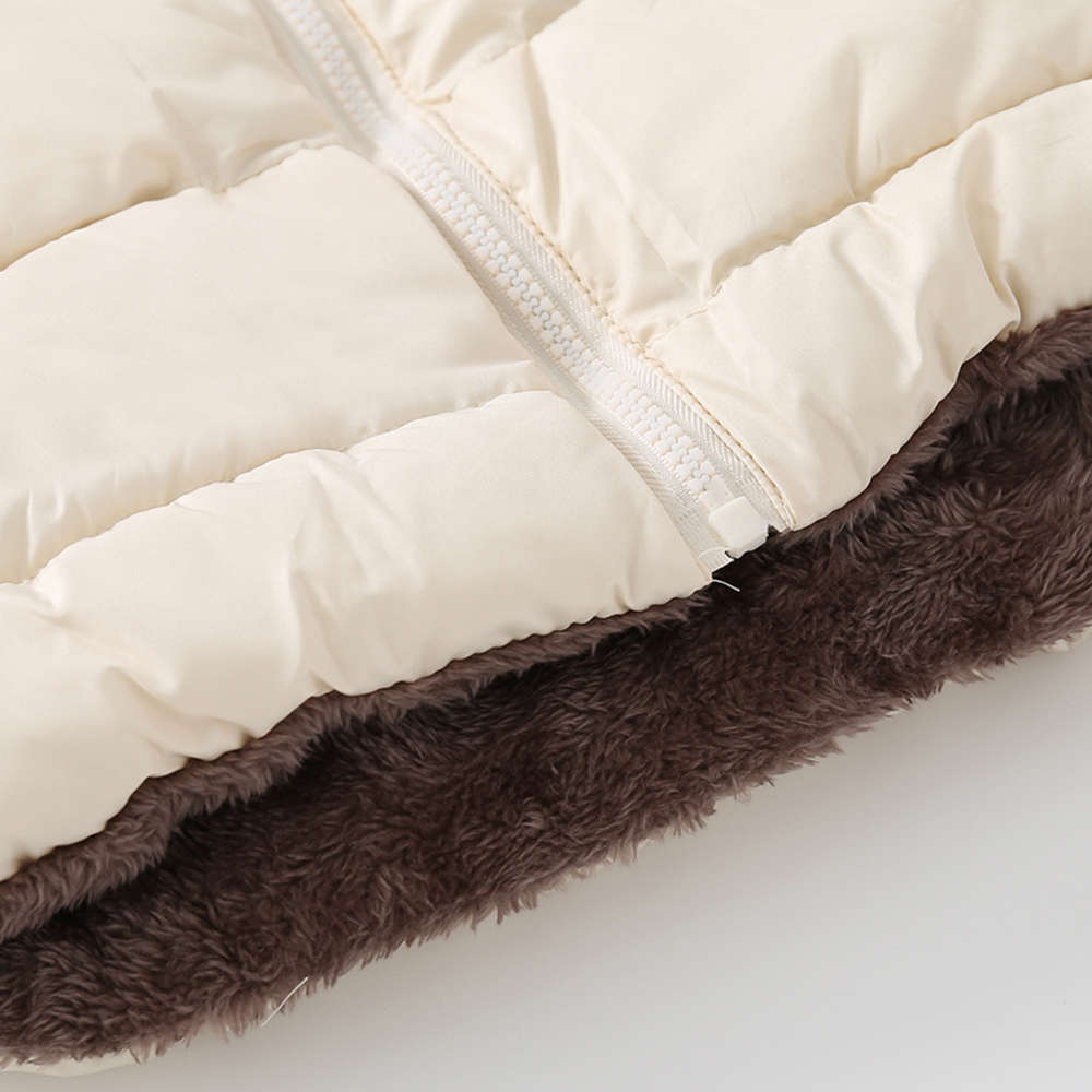 Shop Online Boys Beige Full-Sleeve Solid Applique Jacket at ₹1359