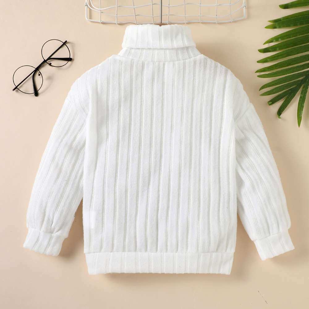 Shop Online Girls White Solid Full-Sleeve Sweater at ₹726
