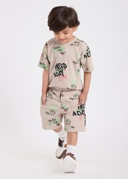 Shop Online Typography Co-ord Short Set at ₹548